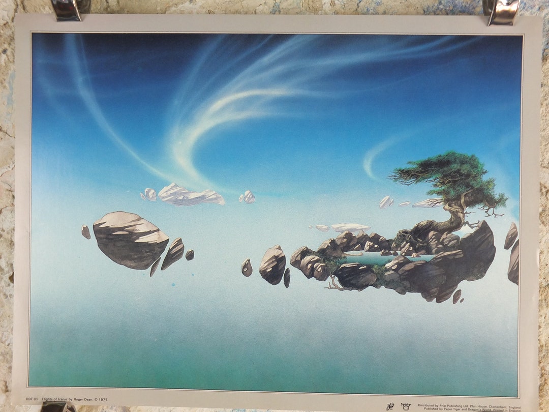 1977 Flights of Icarus Poster, by Roger Dean, From Paper Tiger and ...