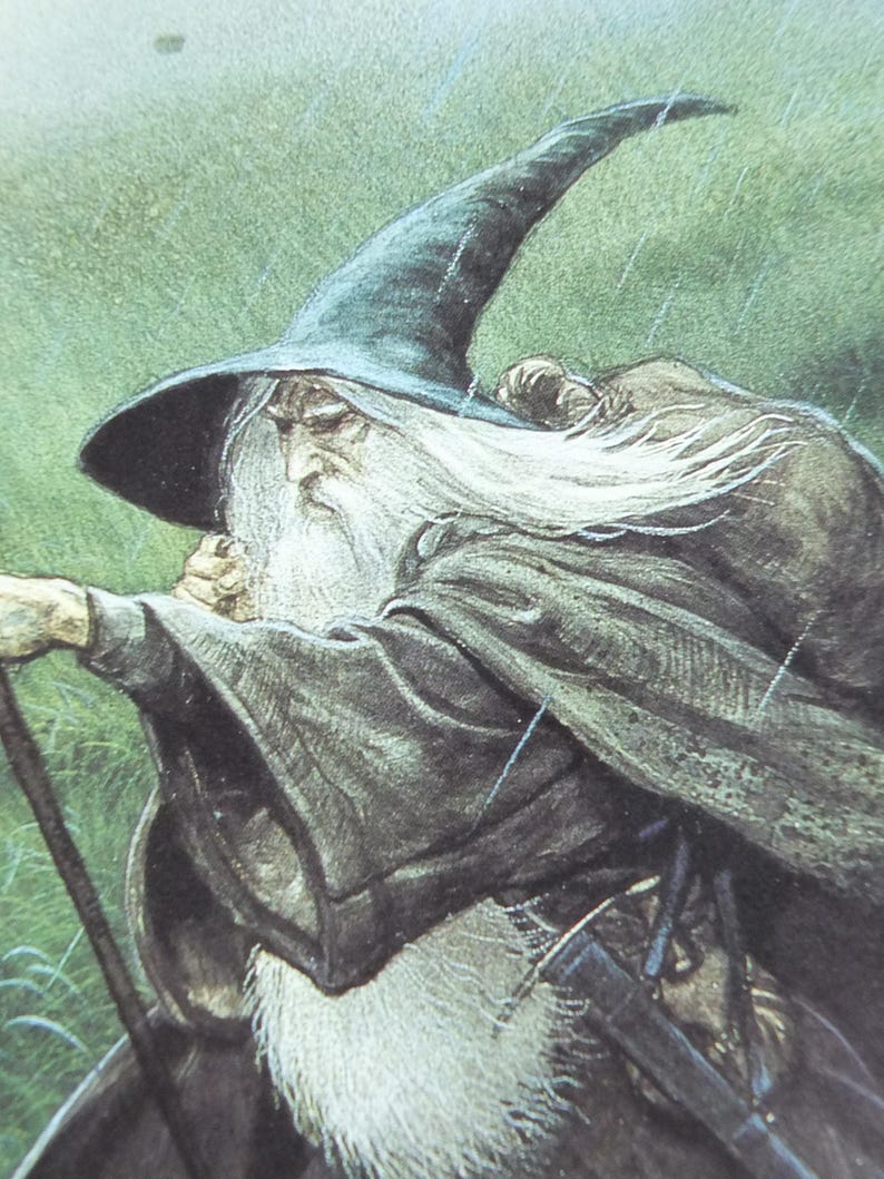1993 Gandalf Poster, by John Howe, Tolkien - the Fellowship of the Ring ...