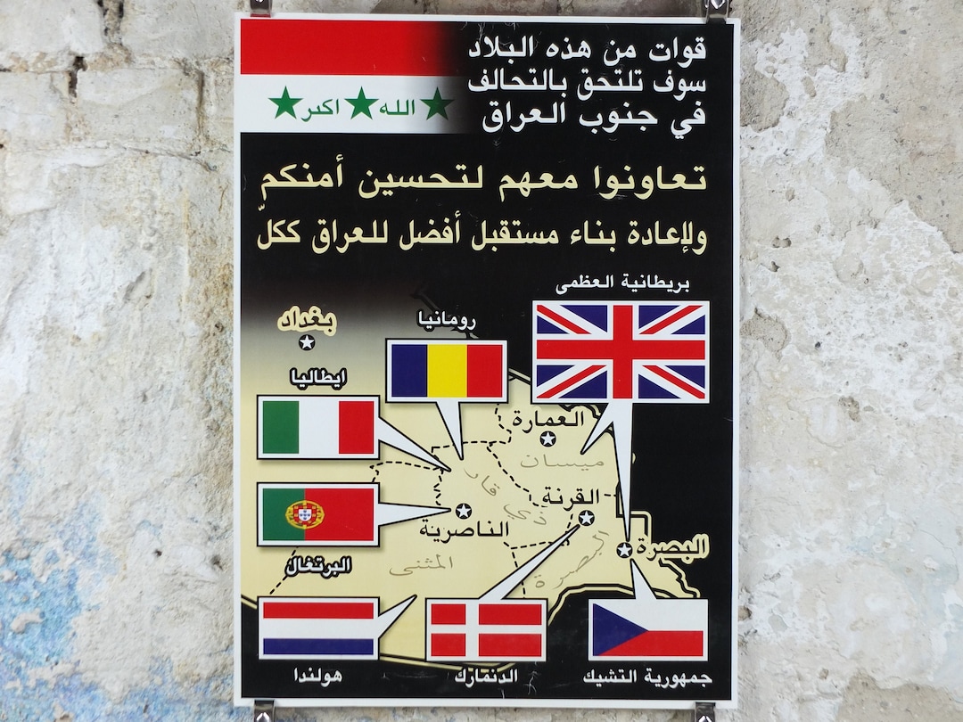 Original Iraq War Poster, NATO Deployment, Political Propaganda, Gulf ...