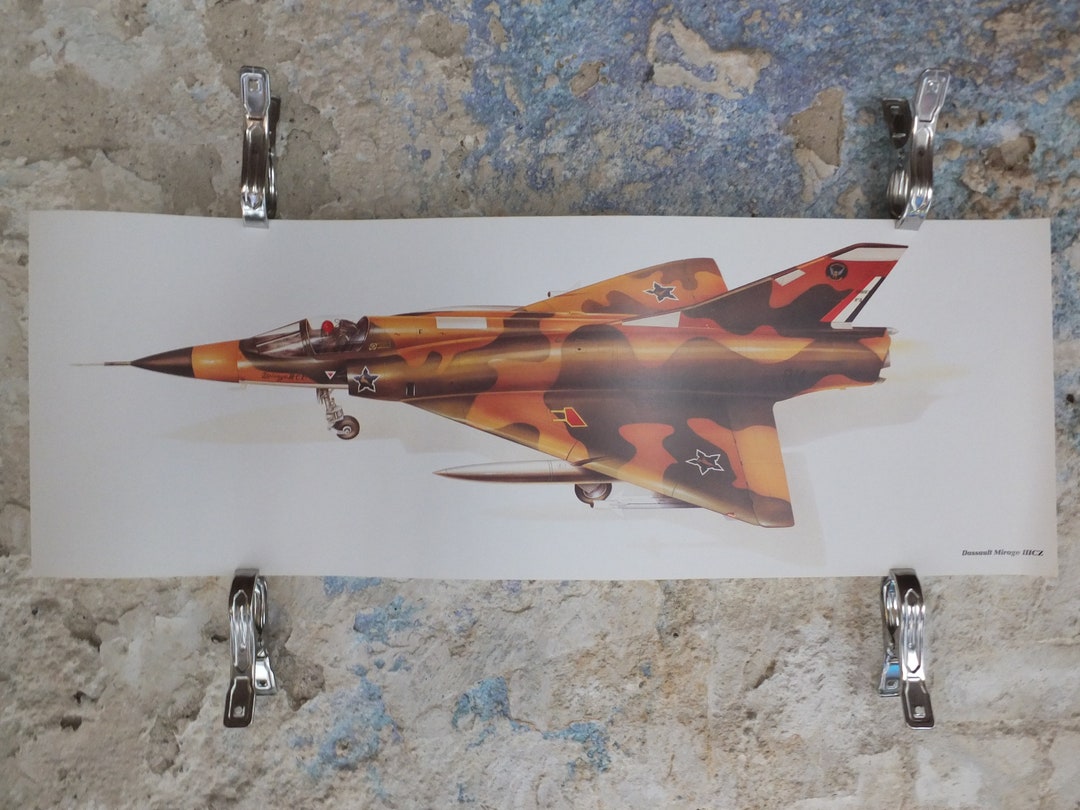 Original Vintage Poster Dassault Mirage IIICZ III CZ Military Air Force ...