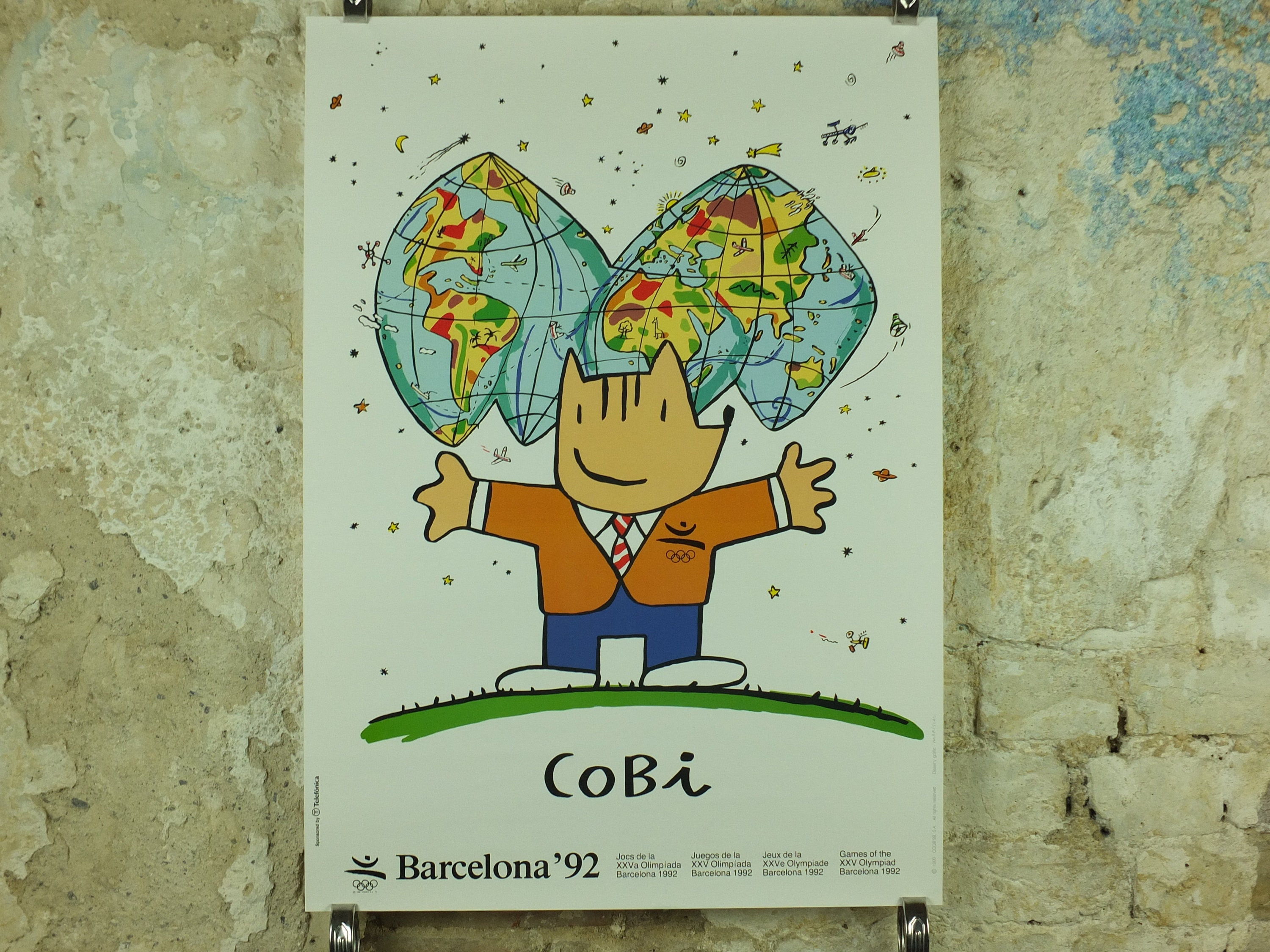 Vintage Barcelona Olympic Poster Cobi the Olympic Mascot by - Etsy UK