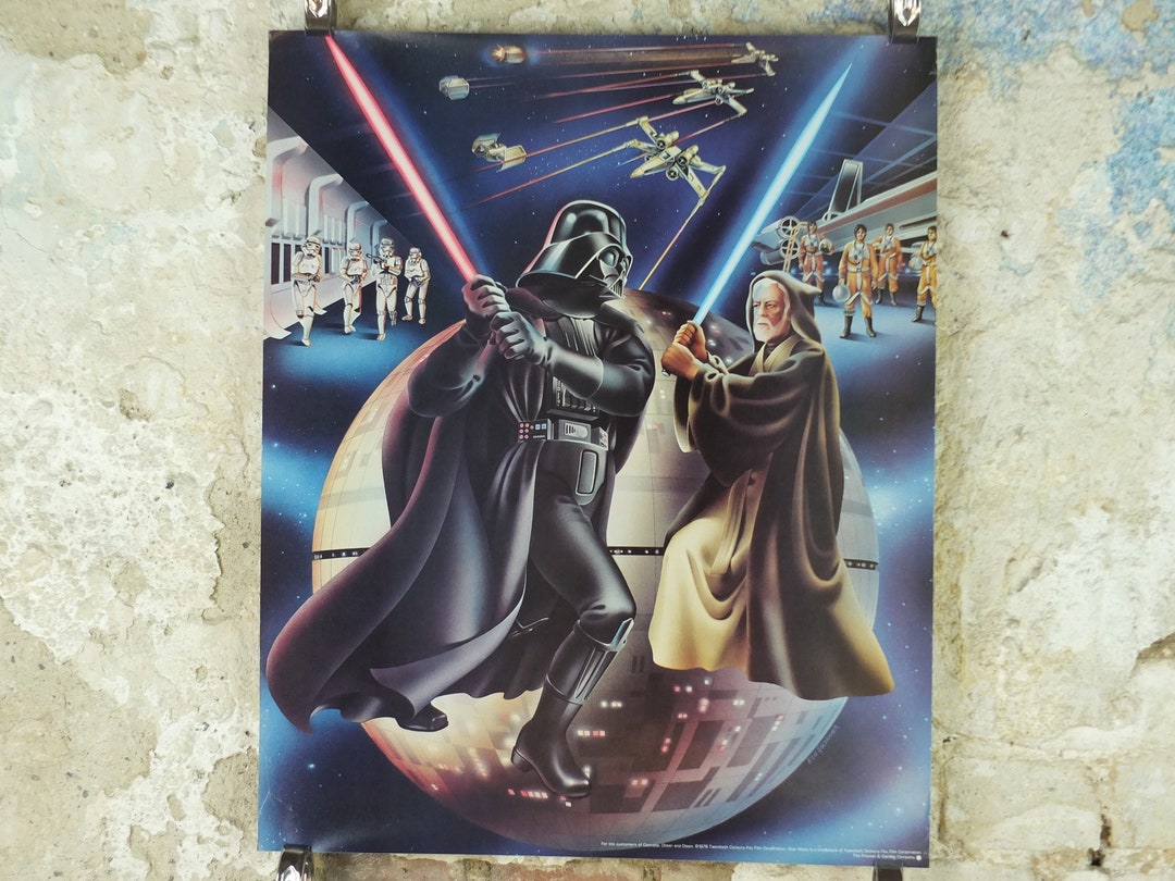 1978 Star Wars Poster, Proctor & Gamble, Darth Vader Obi Wan Kenobi ...