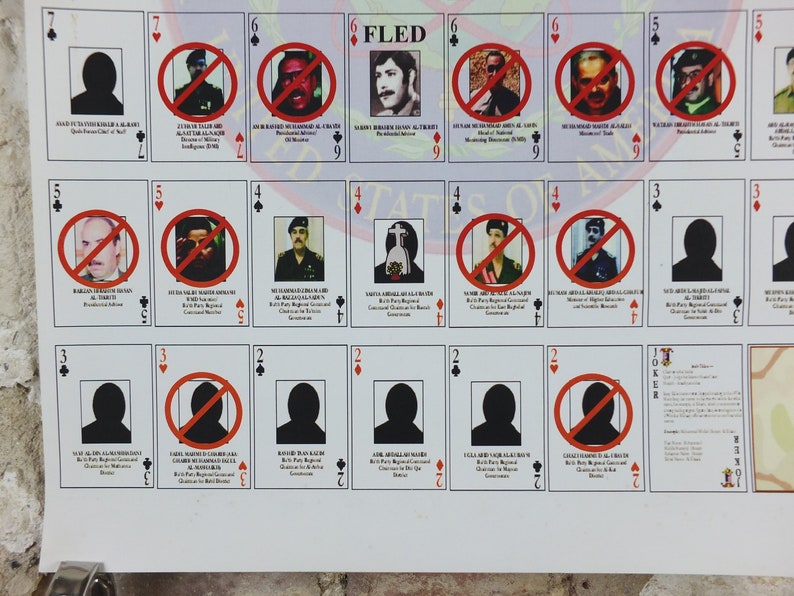 Original Iraq War Poster Deck of Cards Most Wanted as of 16 - Etsy UK