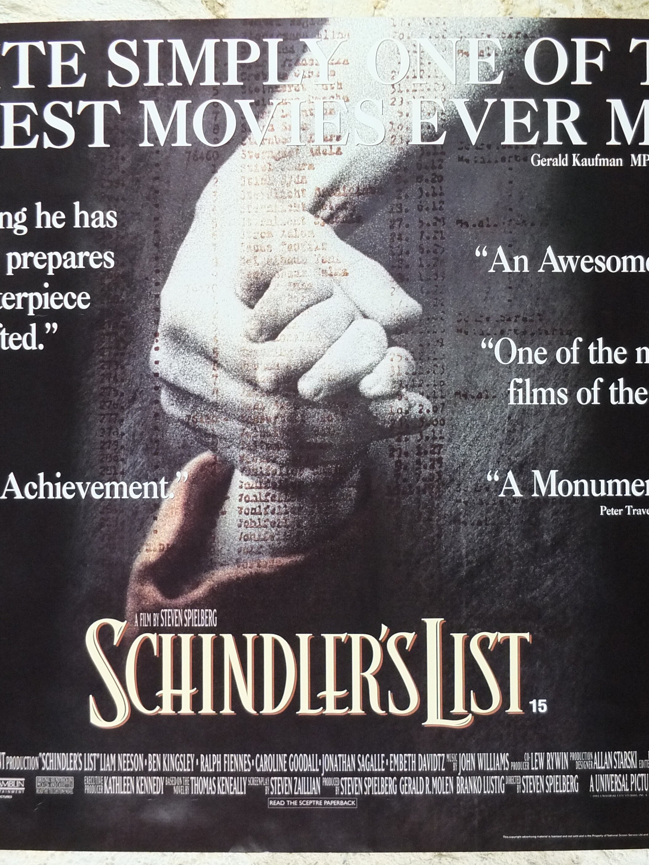 Schindlers List Movie Poster