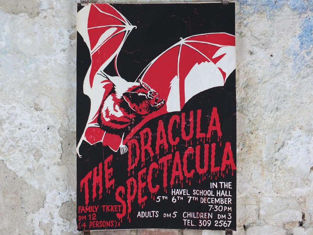 1960s the Dracula Spectacular Poster Vampire Bat Royal Air - Etsy