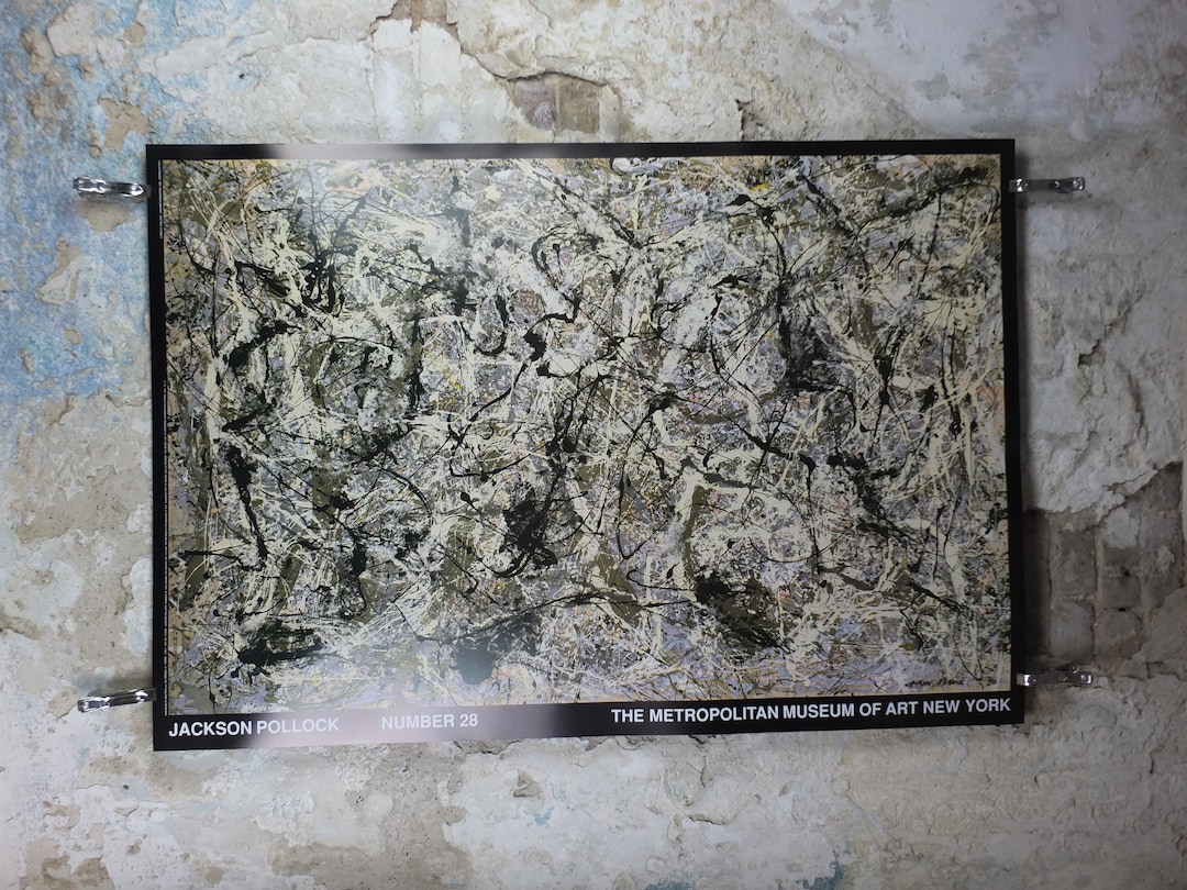 1988 Jackson Pollock Poster, Number 28 1950, #28, Metropolitan Museum ...