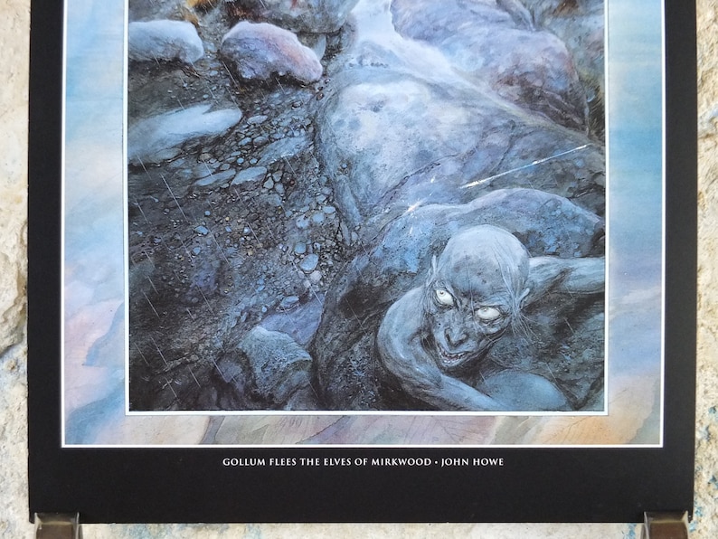 Vintage Gollum flees the elves of Mirkwood by John Howe | Etsy