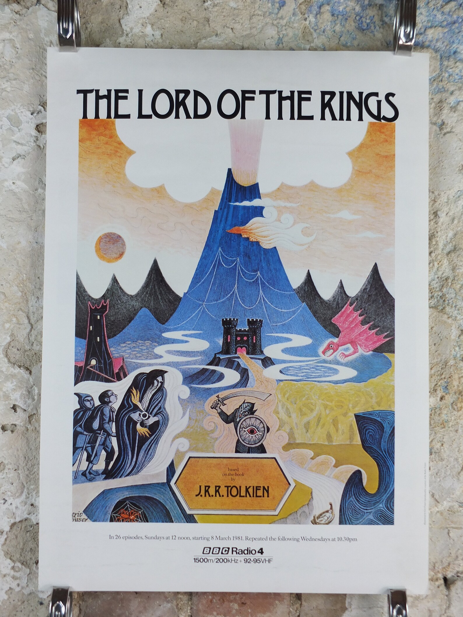 1981 Lord of the Rings Poster J.R.R. Tolkien by Eric Fraser | Etsy