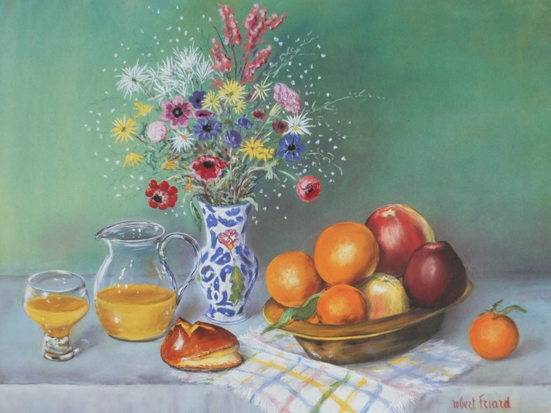1991 Robert Friard Poster, Still Life With Apples and Oranges, and ...