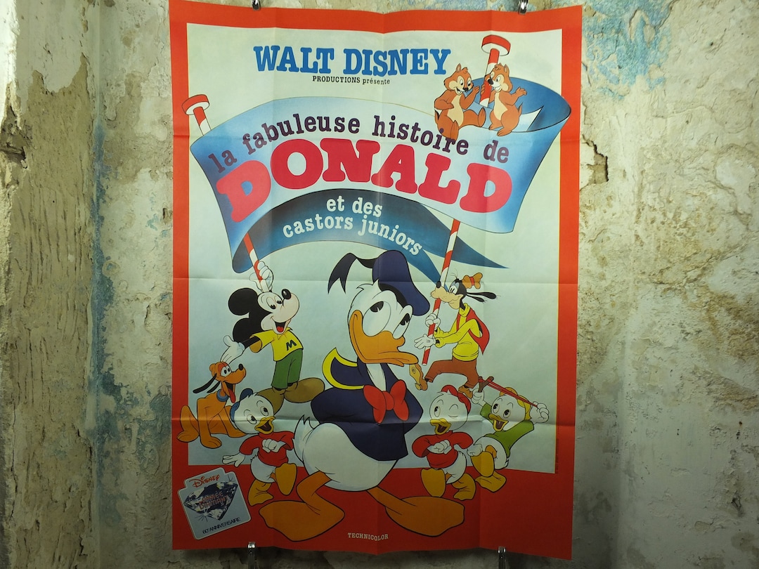 French Donald Duck Large Poster, the Fabulous History of Donald Duck ...