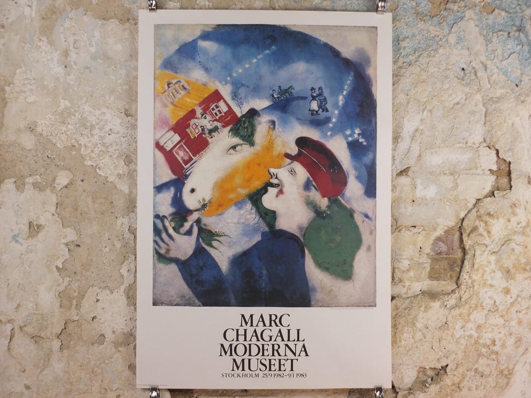 1983 Marc Chagall Poster, La Vie Paysanne 1925, the Peasant Life ...