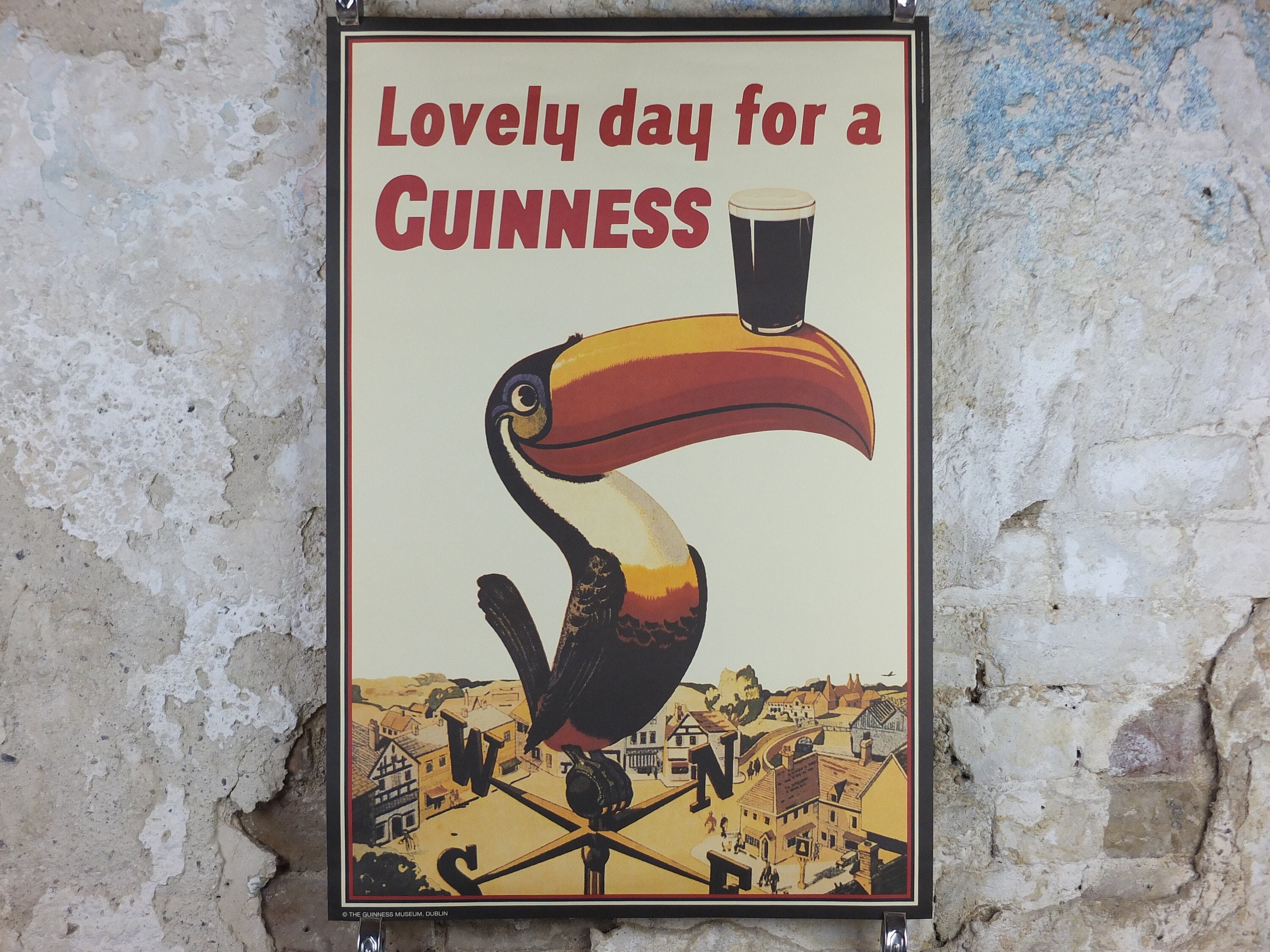 2001 Vintage Guinness Toucan Poster, Lovely Day for a Guinness, from ...