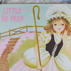 1970s Little Bo Peep Nursery Poster, Vintage Nursery Rhyme, From ...
