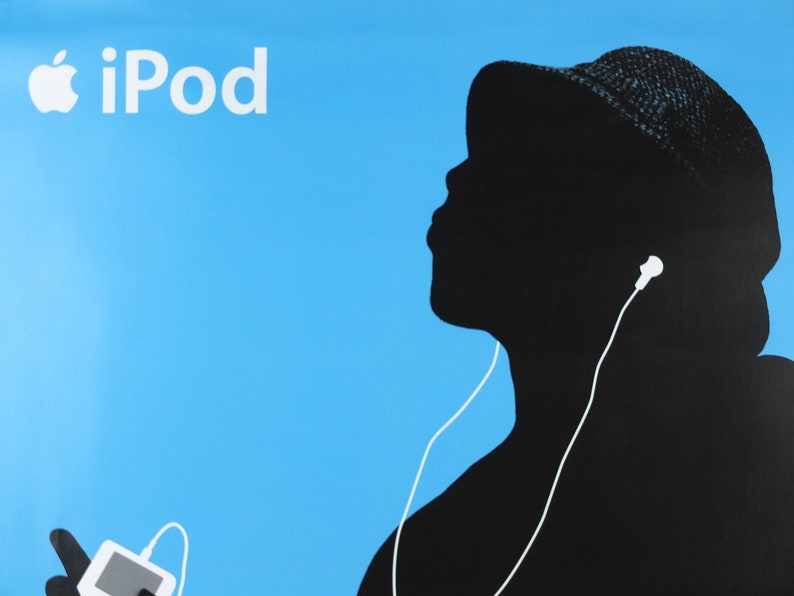 2004 Apple Ipod Poster, Original Dancing Man in Hat by Susan Alinsangan ...