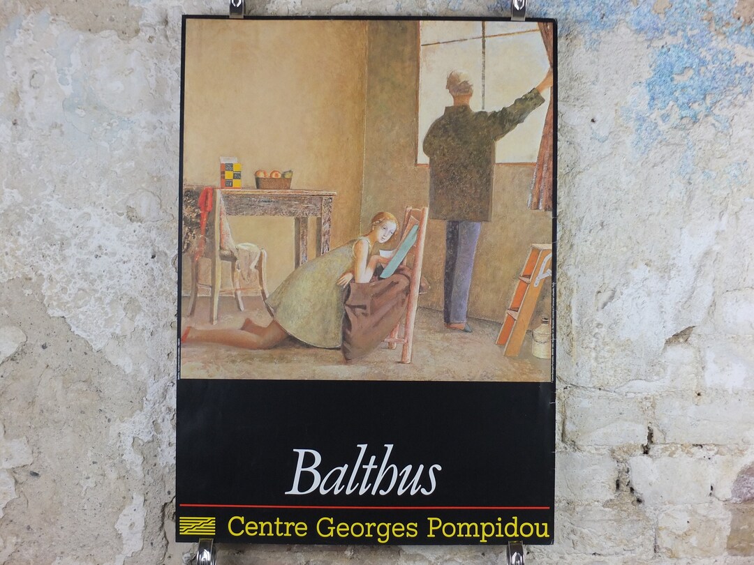 1983 Balthus Poster, Centre Georges Pompidou, Le Peintre Et Son Modèle ...