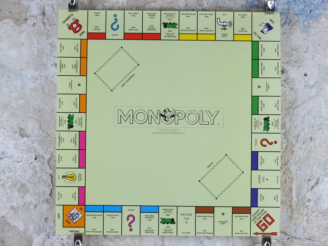 1993 Monopoly Poster, Monopoly Board, Board Games, United Kingdom ...