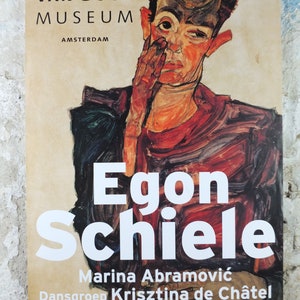 2005 Egon Schiele Poster, Self Portrait With Hand on Face 1910 ...
