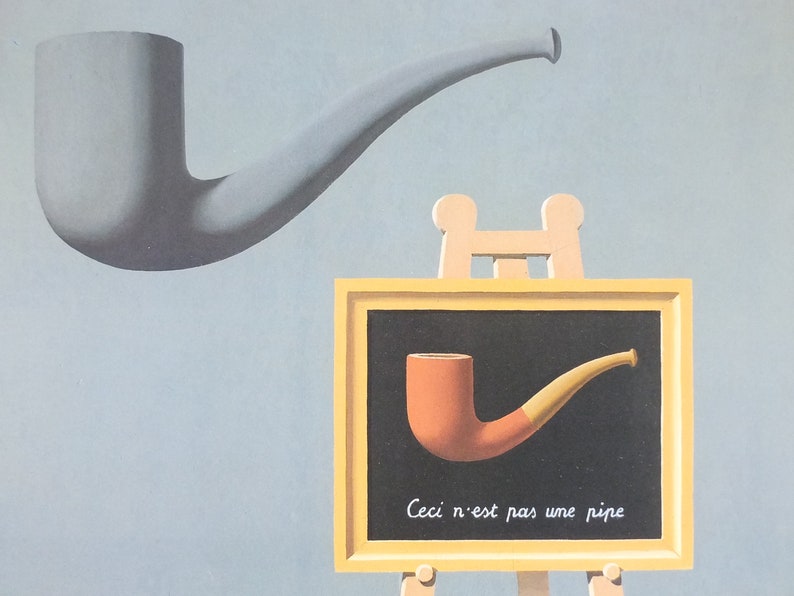 1989 Rene Magritte Poster This is Not a Pipe the Treachery | Etsy UK