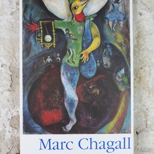 1984 Marc Chagall Poster, the Juggler 1943, Le Jongleur, Cubism and ...