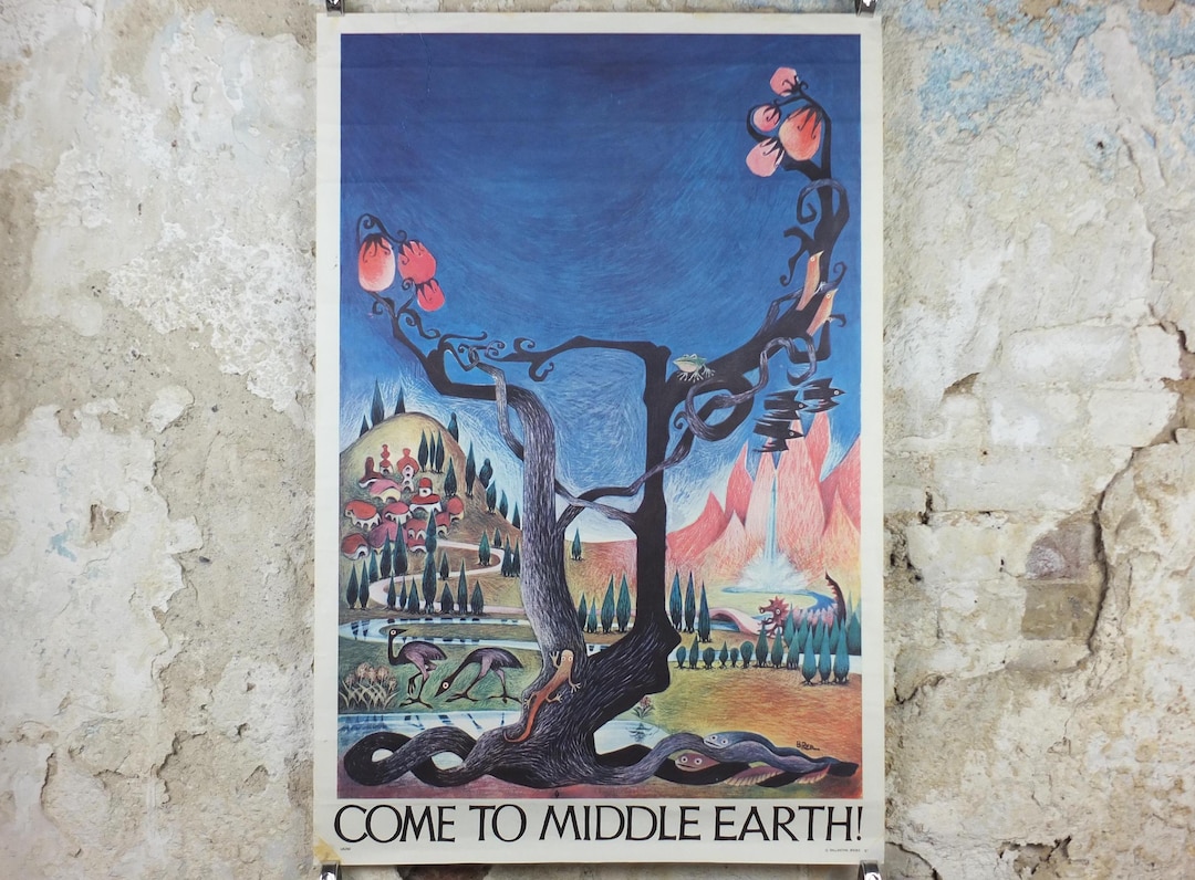 1969 Come to Middle Earth Poster, Lord of the Rings, by Barbara ...
