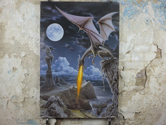 1992 Dragon Spit Poster by Robin Koni From Scandecor 1824 - Etsy
