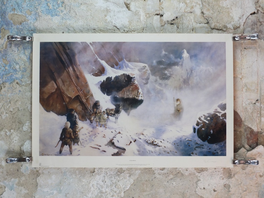 Signed 1982 Caradhras Poster, From the Tolkien Society, by Paul Raymond ...