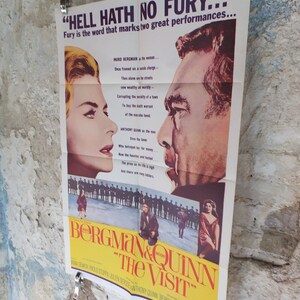 Original Vintage Movie Poster the Visit 1964 1960s Wall Art Hell Hath ...