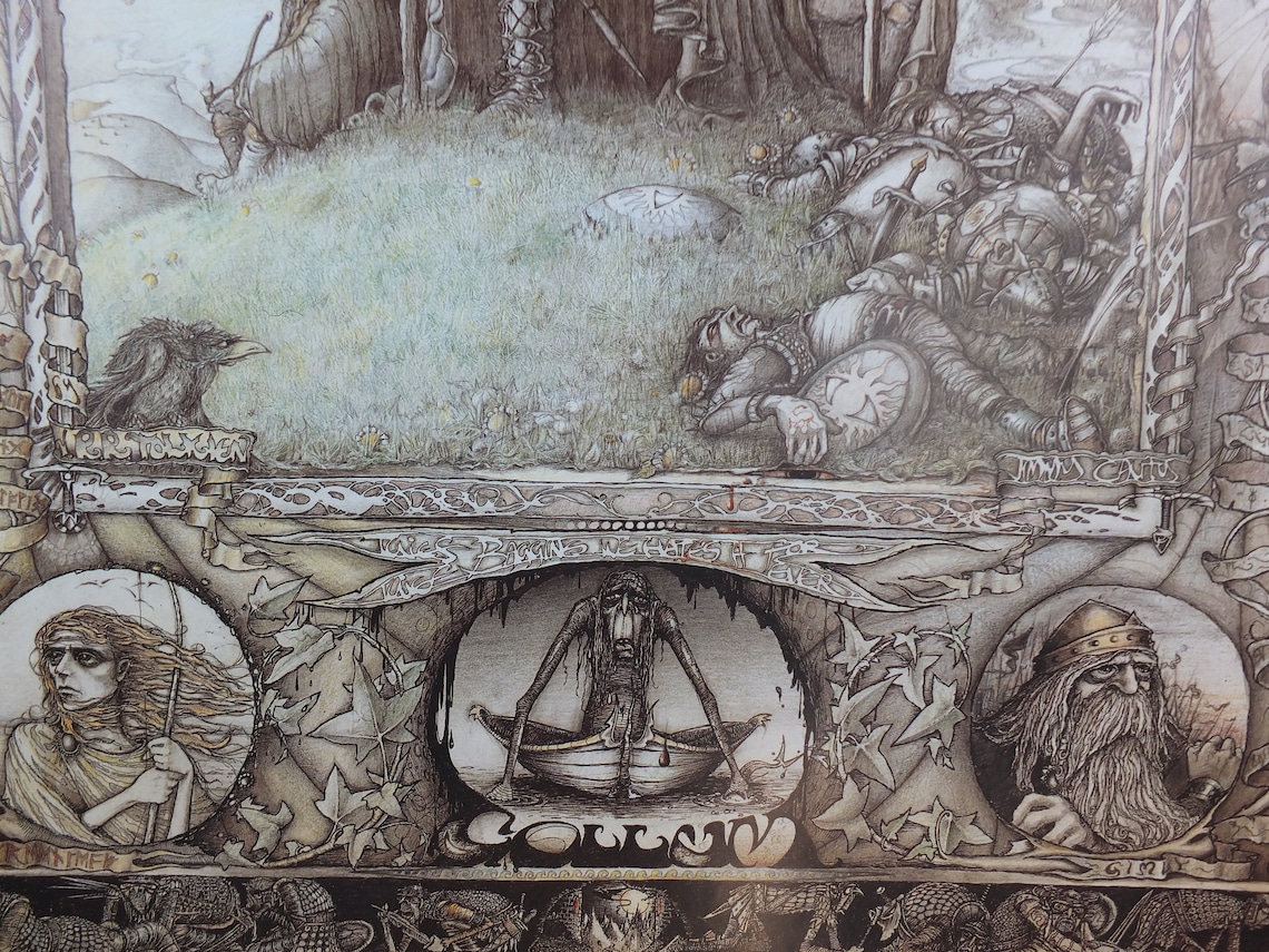 Vintage Lord of the Rings Tolkien Poster by James Cauty 1988 - Etsy UK