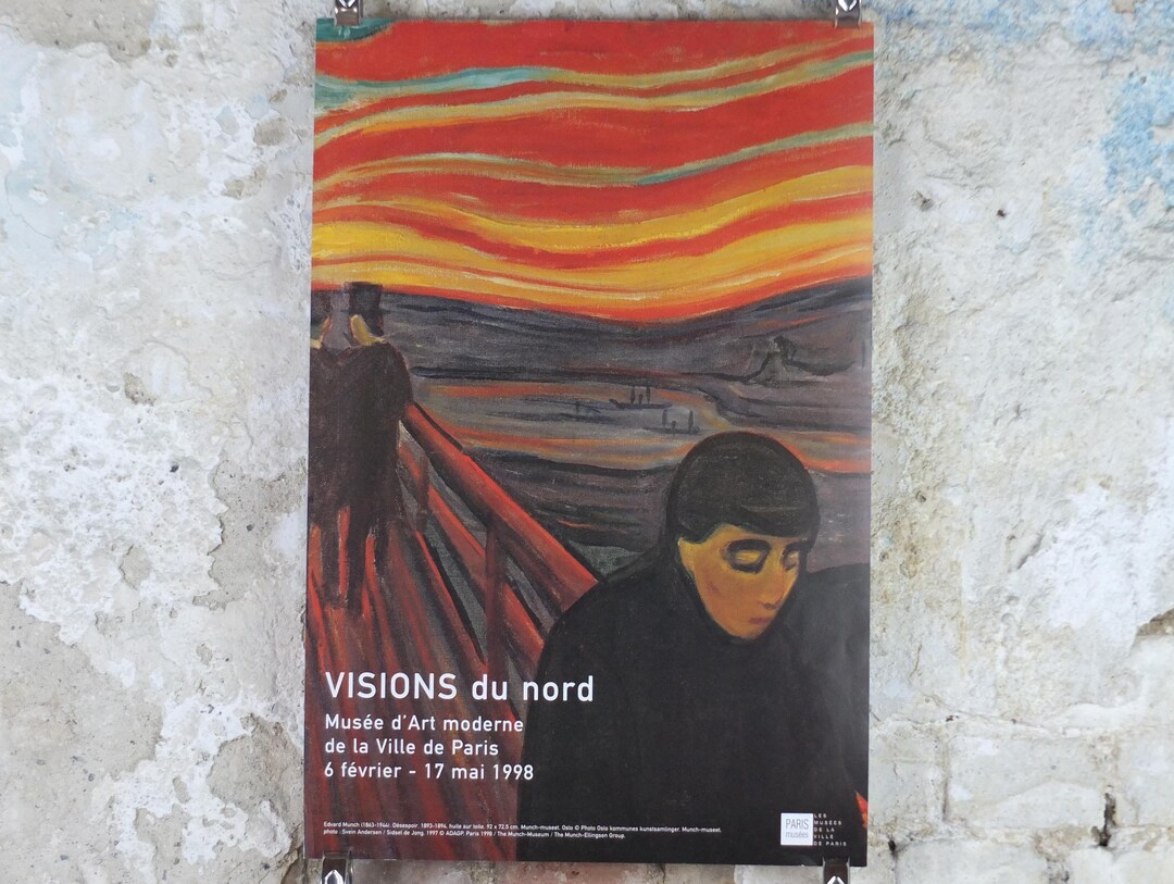 1998 Edvard Munch Poster, Despair 1893 1894, Visions of the North ...