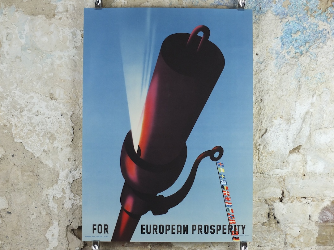1950 ERP European Recovery Fund Poster, for European Prosperity ...