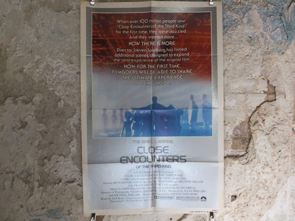 Original Vintage Movie Poster Close Encounters Third Kind 1980 1980s ...