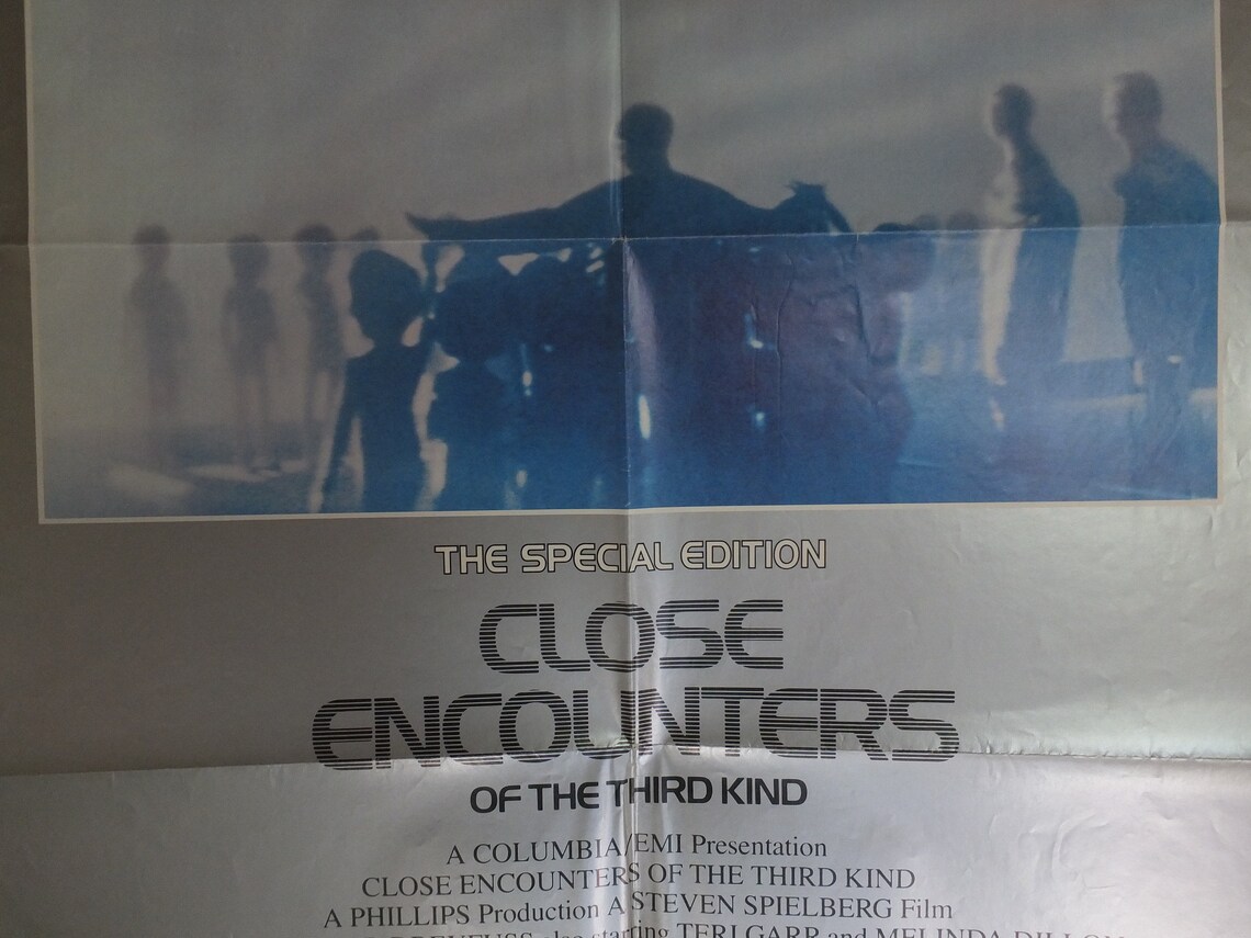 Original Vintage Movie Poster Close Encounters Third Kind 1980 1980s ...