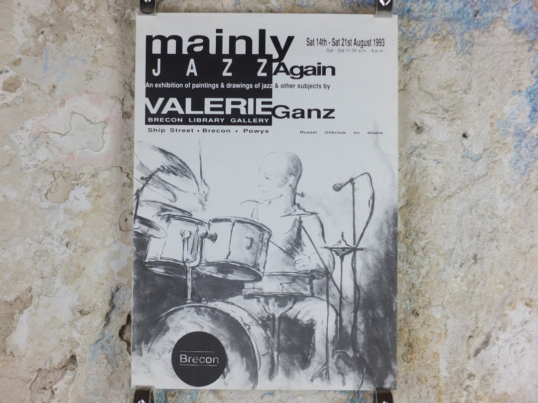 1993 Mainly Jazz Again Poster, Russel Gilbrook on Drums, Jazz Music, by ...