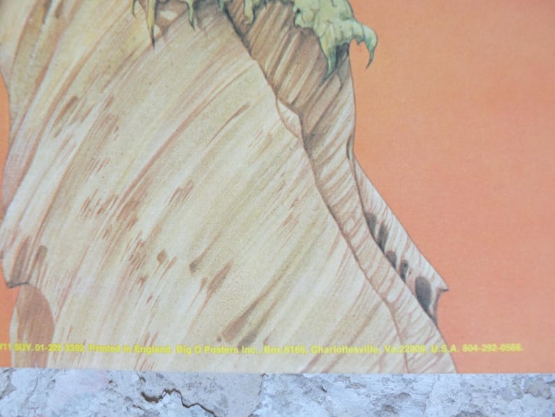 1976 Yellow Bird is Dead Poster, 20th Century Steel Band, Pterodactyl ...