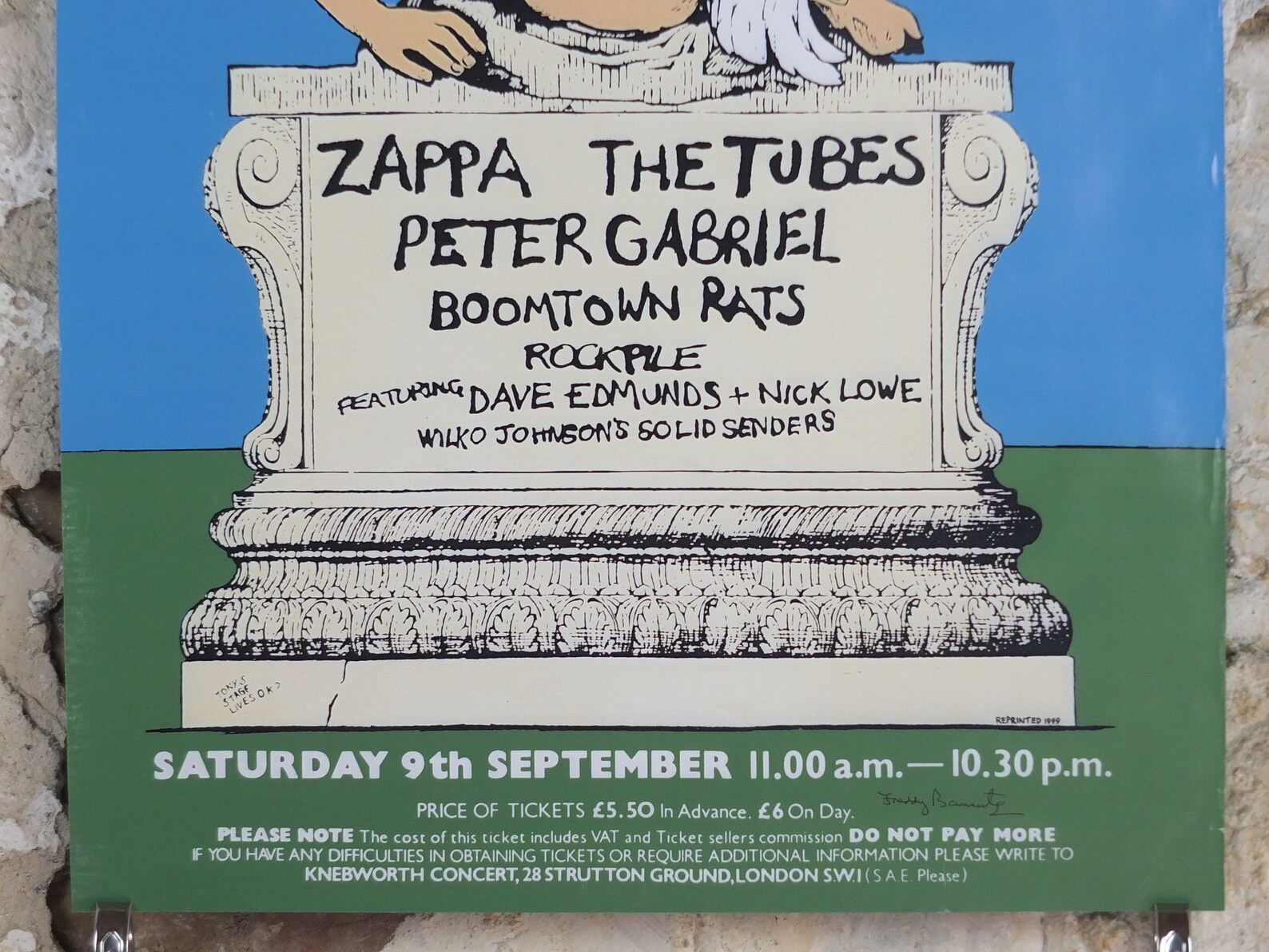 1978 Knebworth Park Concert Poster, Not Another Boring Knebworth ...