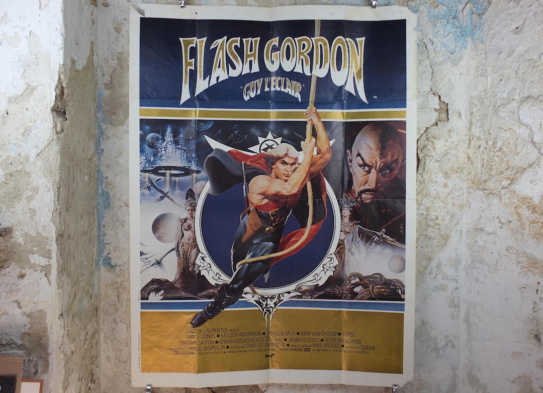 1980 Flash Gordon Poster, With Ming the Merciless, Science Fiction ...