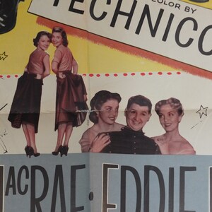 Original Vintage Movie Poster About Face 1952 1950s Gordon Mcrae ...
