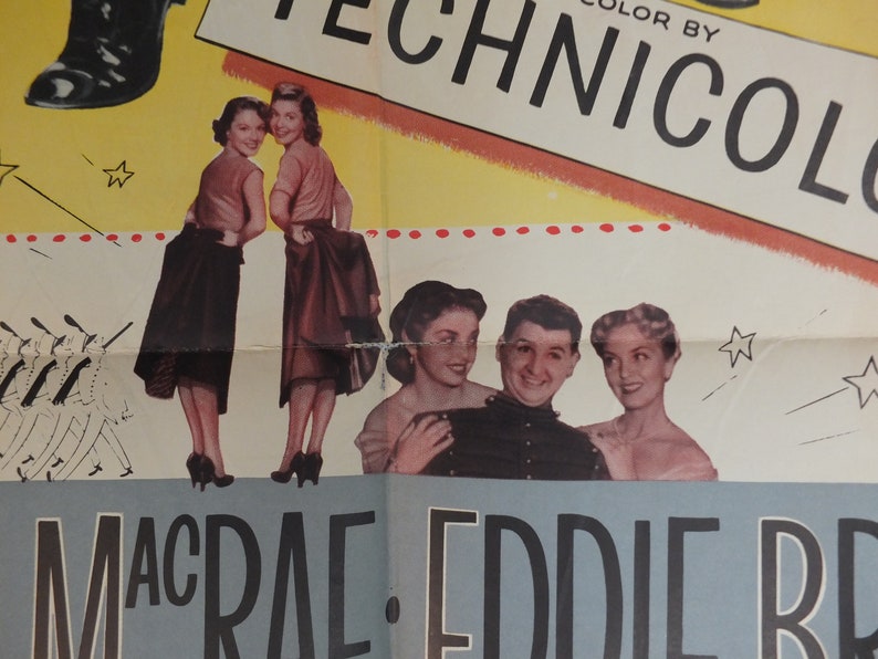 Original Vintage Movie Poster About Face 1952 1950s Gordon - Etsy
