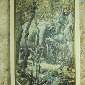 1994 the Stone Trolls Poster, by Alan Lee, Vintage Lord of the Rings ...