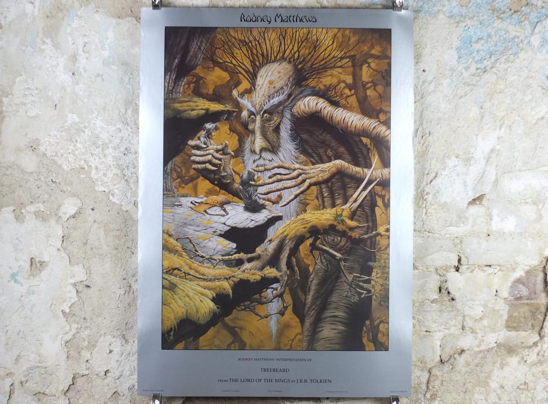 1993 Lord of the Rings Poster, Treebeard With Merry and Pippen, Hobbits ...