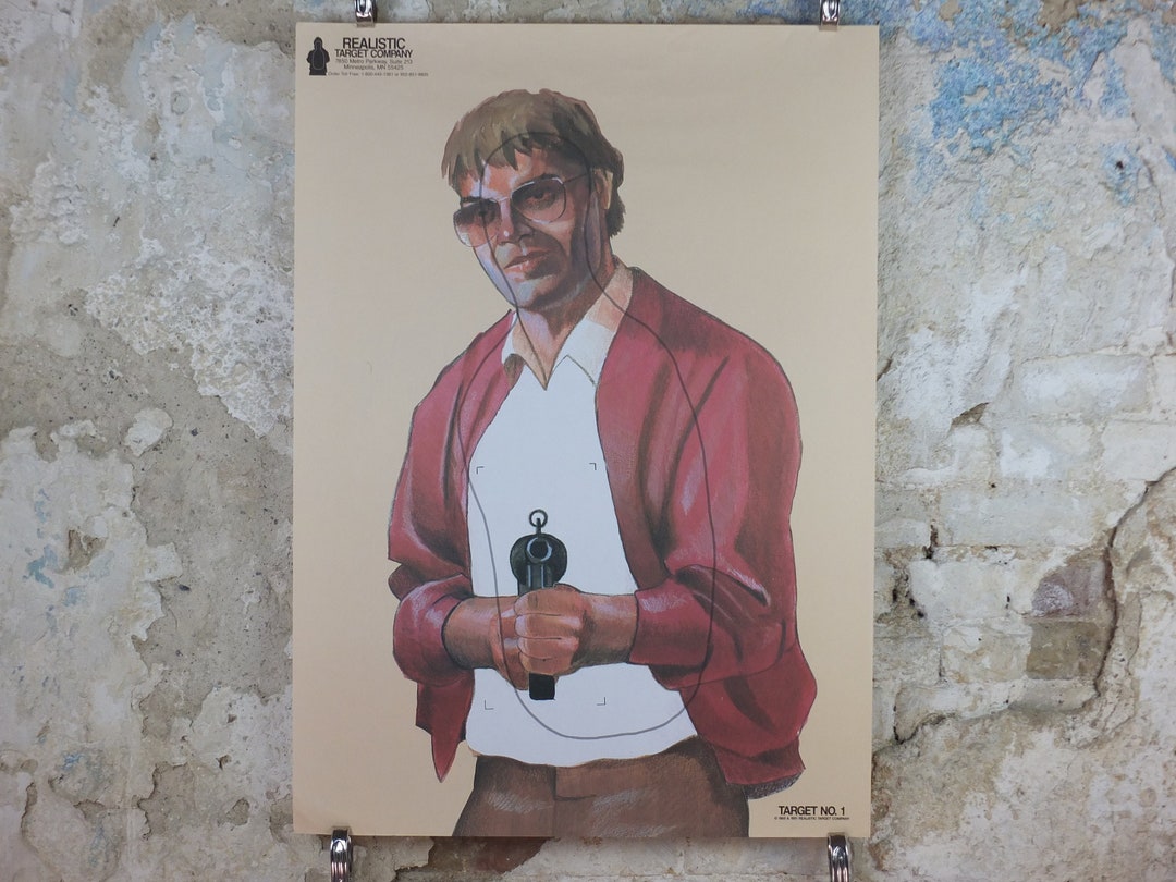 1991 Vintage Criminal Target Poster, #1 Realistic Target Company ...