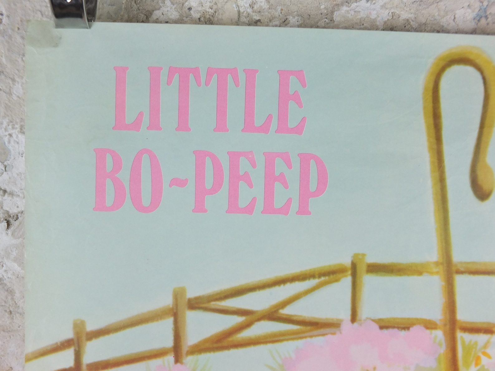 1970s Little Bo Peep Nursery Poster, Vintage Nursery Rhyme, From ...
