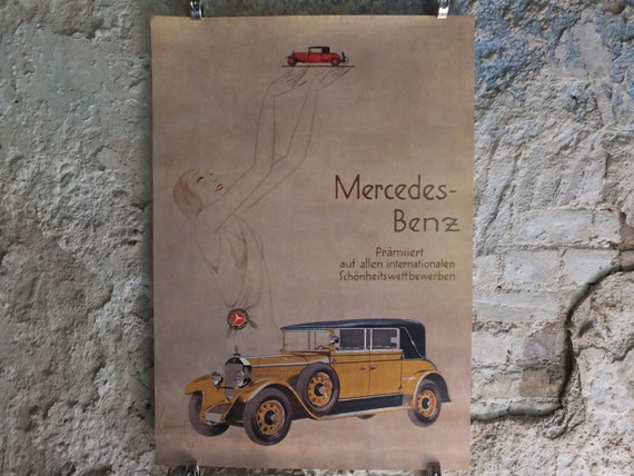 Original Vintage German Mercedes Benz Poster Daimler Motoren - Etsy