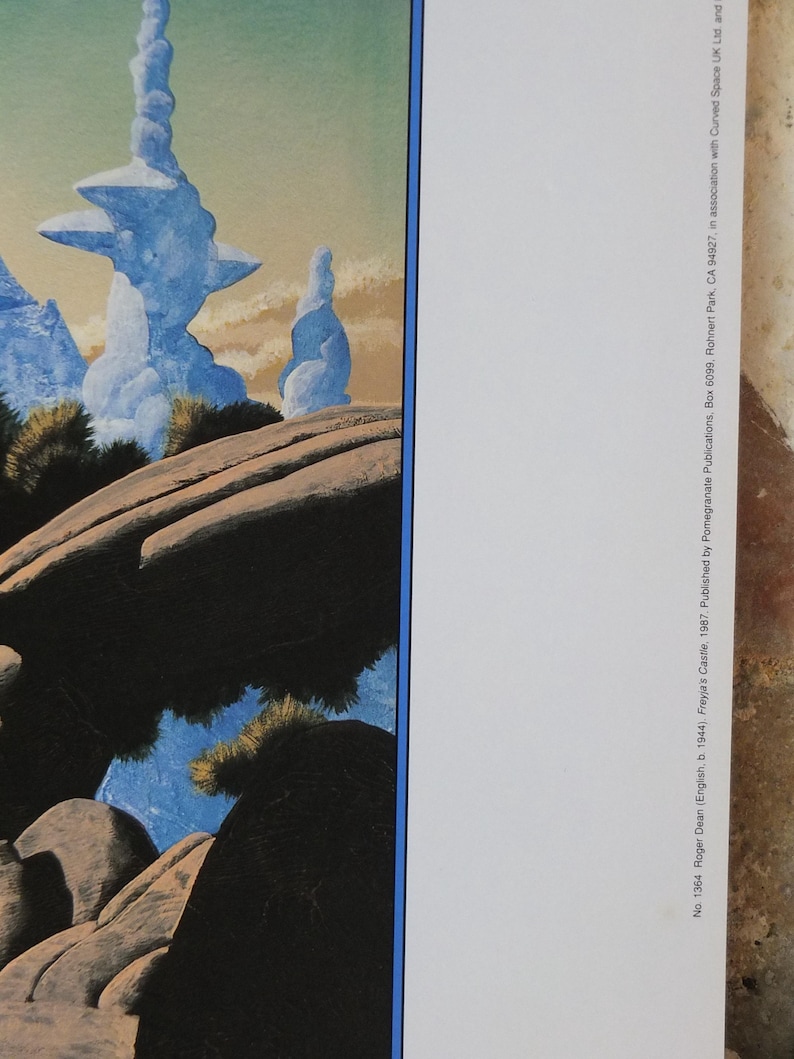 1987 Freya's Castle Poster, by Roger Dean, Yes, Pomegranate ...