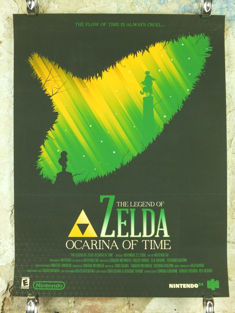 Vintage Ocarina of Time Poster, Legend of Zelda, Signed Limited Edition ...
