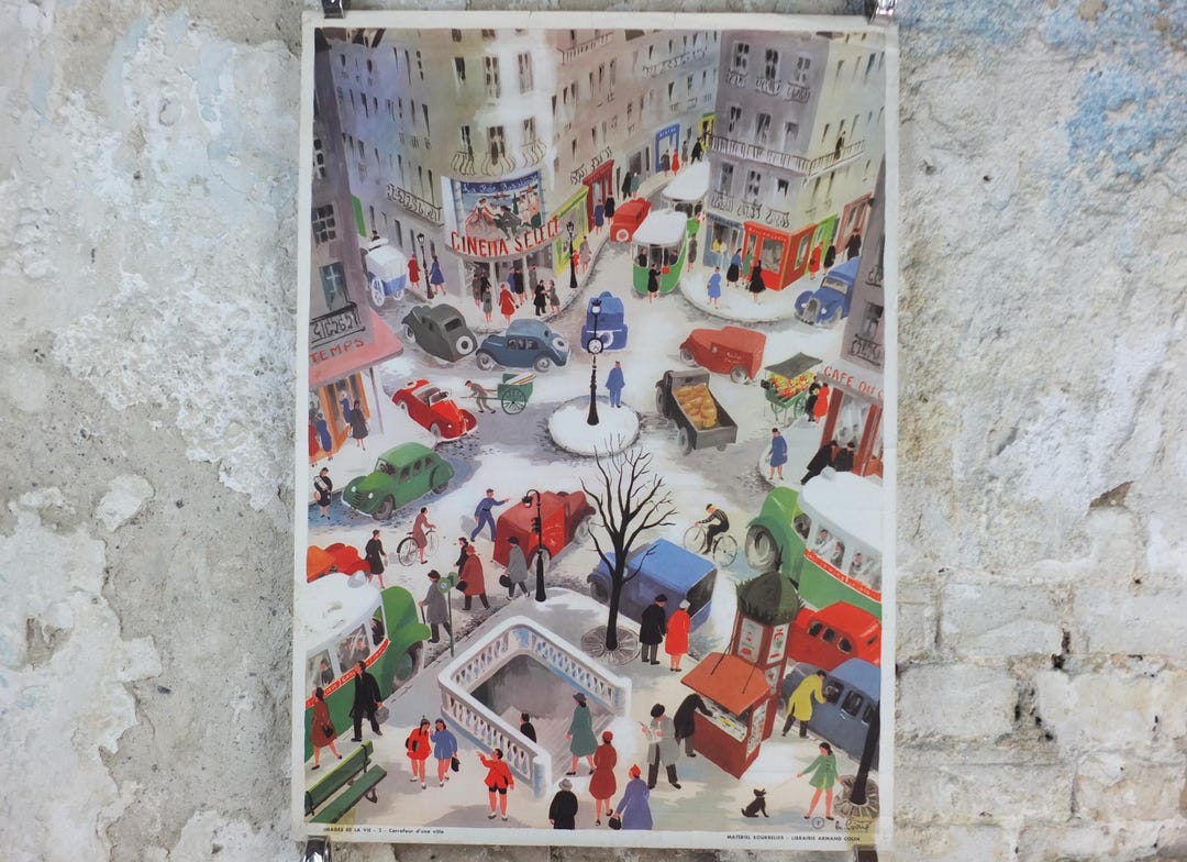 French Crossroads of a City Poster, Urban Street Scenes by Helene ...