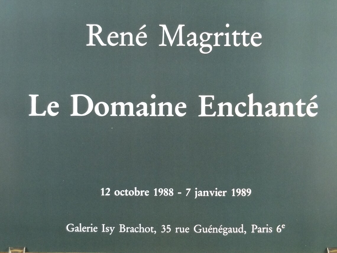 1988 Rene Magritte Poster Le Domaine Enchante the Healer | Etsy