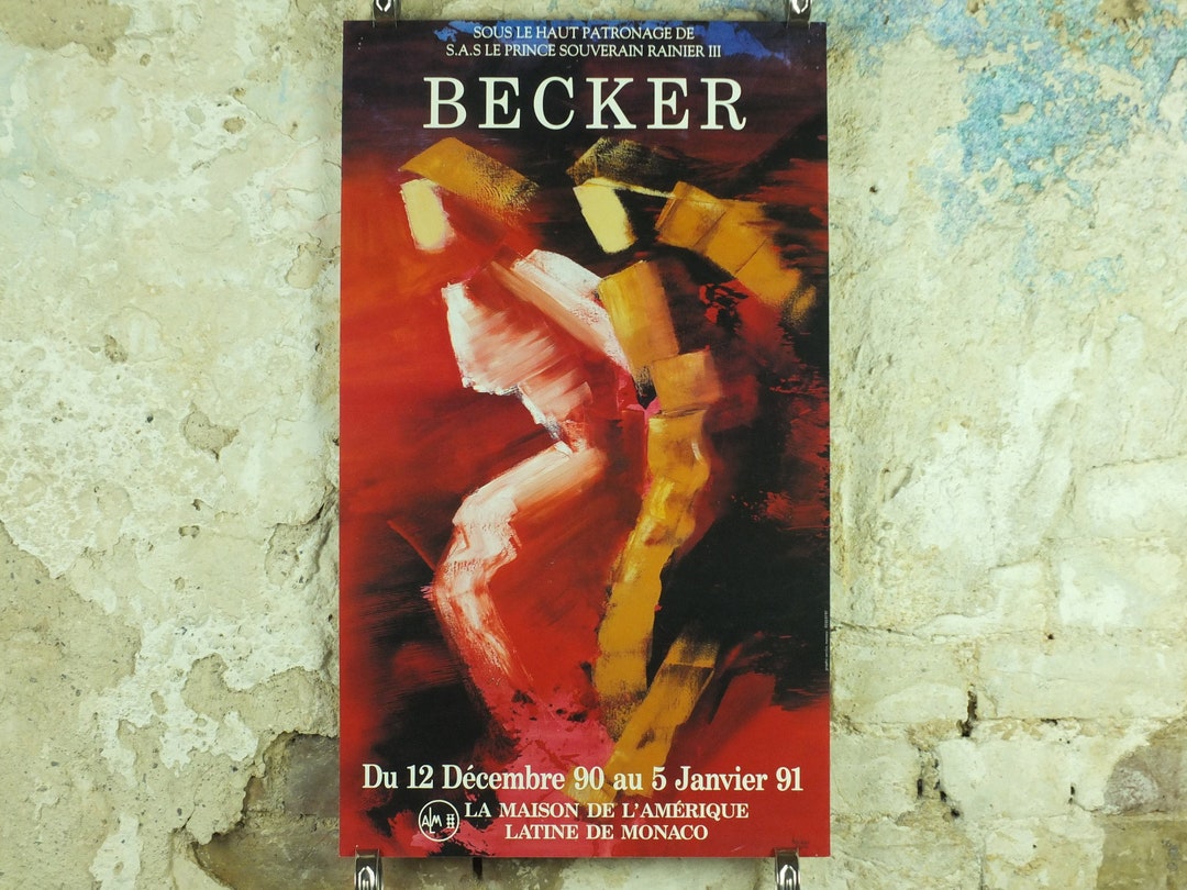 1991 Michel Becker Exhibition Poster, Chouetteurs, the Hunt for the ...