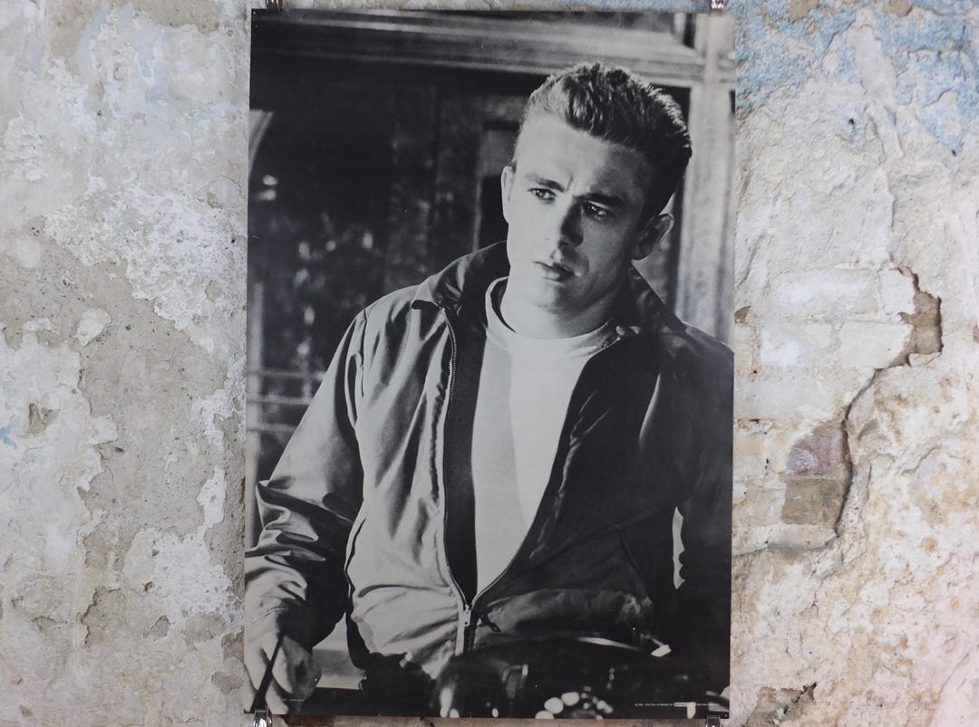 1980 James Dean Poster, Rebel Without a Cause 1955, Made in Sweden by ...