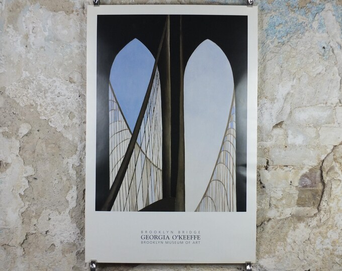 1999 Georgia O'keeffe Poster, Brooklyn Bridge 1948, American Modernism ...